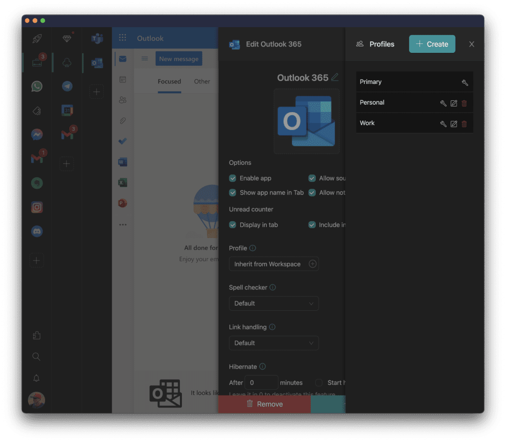 Session management - Rambox