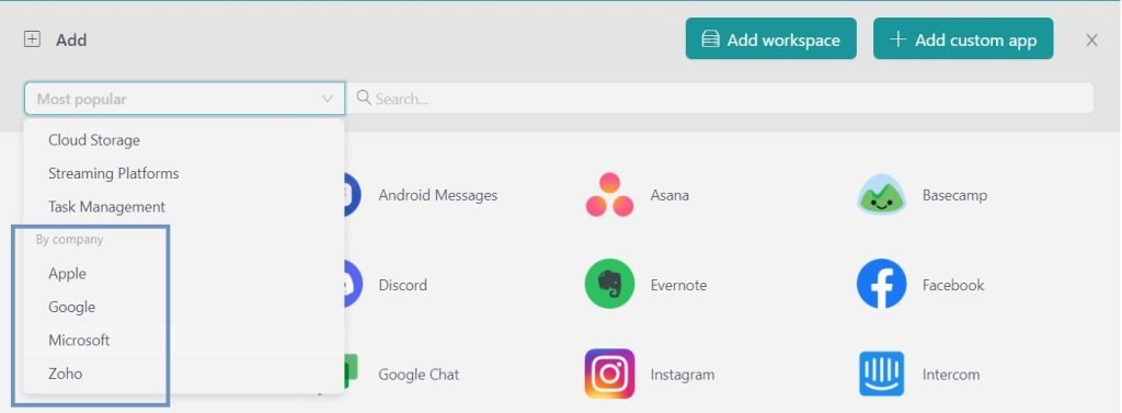 Google Workspace alternatives - Rambox
