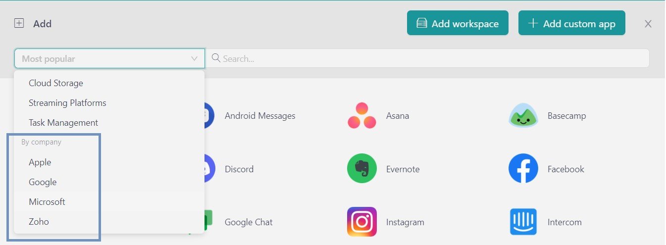 Google Workspace alternatives - Rambox