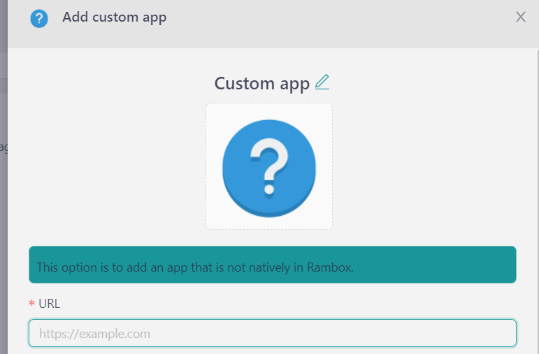 Custom Apps - Rambox